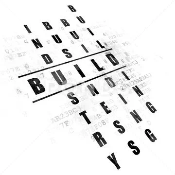 Constructing concept: Build in Crossword Puzzle: Royalty Free #75392298