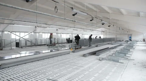 Construction and installation of stalls ... | Stock Video | Pond5