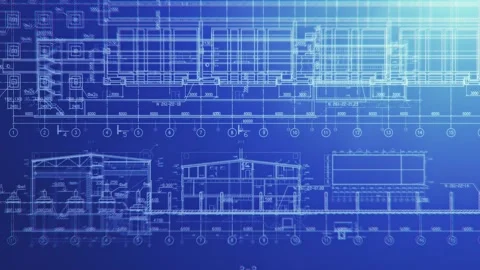 Construction Drawings Background v2_1 | Stock Video | Pond5