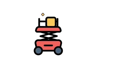 Construction flat Animated Icons pack. 4... | Stock Video | Pond5