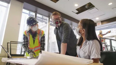 Construction foreman and cafe owners pla... | Stock Video | Pond5