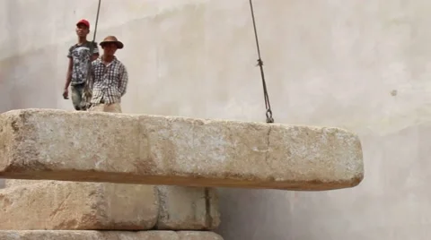 CONSTRUCTION: MCU Giant Concrete Block i... | Stock Video | Pond5