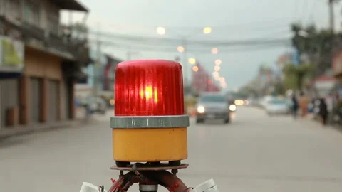 Construction Road Signal Stock Footage ~ Royalty Free Stock Videos | Pond5