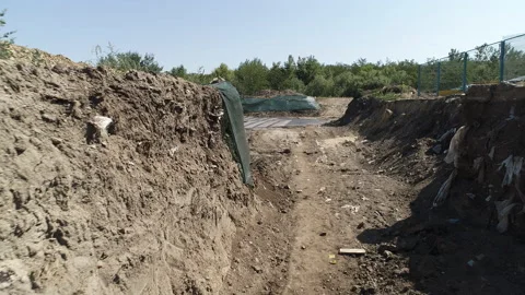 Construction Site in the Ground. Aerial ... | Stock Video | Pond5