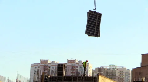 Construction site. Worker waiting for fi... | Stock Video | Pond5