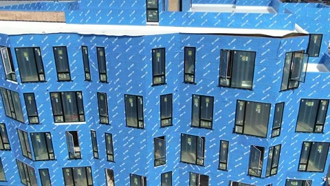 Construction of a wooden high-rise build... | Stock Video | Pond5