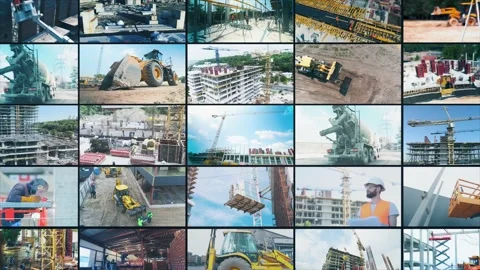 Construction work at the construction si... | Stock Video | Pond5