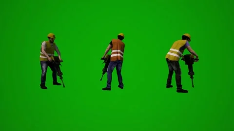 Construction worker green screen, worki... | Stock Video | Pond5