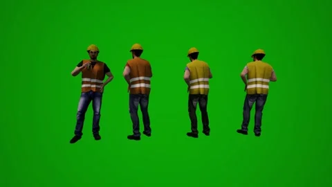 Construction worker green screen, worki... | Stock Video | Pond5