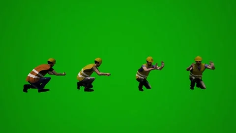 Construction Worker Green Screen Stock Video Footage | Royalty Free ...