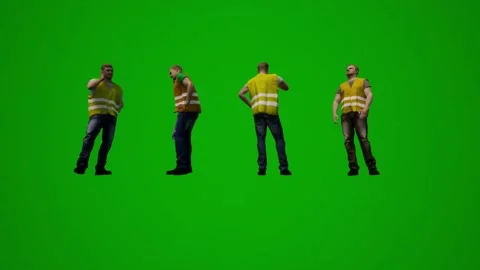 Construction Worker Green Screen Stock Video Footage | Royalty Free ...