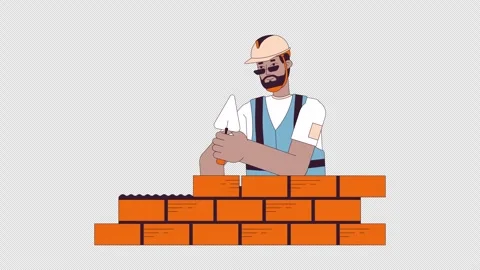 Brick Building Construction Animation Stock Videos – Royalty-Free HD ...
