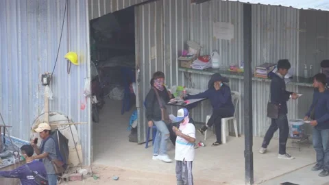 Construction Workers In The Barracks At ... | Stock Video | Pond5