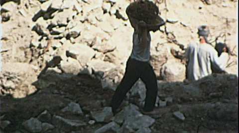 CONSTRUCTION Workers Heavy Labor Egypt 1... | Stock Video | Pond5