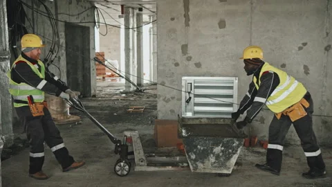 Construction Worker Pulling Stock Videos – Royalty-Free HD & 4K Videos