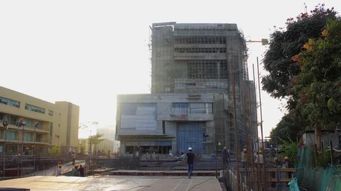 Construction Workers Working on a Buildi... | Stock Video | Pond5