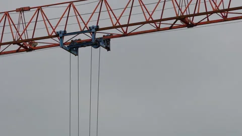 Construction works - Crane in motion, bu... | Stock Video | Pond5