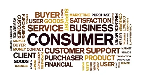 Consumer animated word cloud,animation t... | Stock Video | Pond5