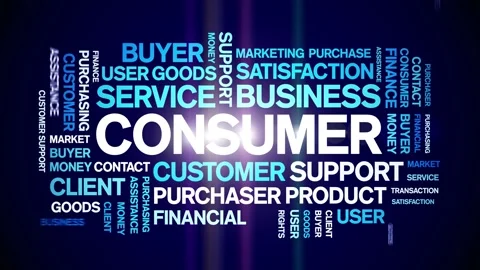 Consumer animated word cloud,animation t... | Stock Video | Pond5