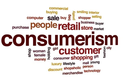 Consumerism animated word cloud, text de... | Stock Video | Pond5
