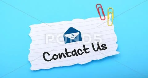 Contact us with email Icon on white paper Illustration #56244568
