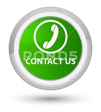Contact us (phone icon) prime green round button: Royalty Free #84516842