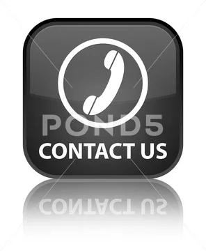 Contact us (phone icon) special black square button: Royalty Free #84405982