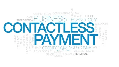 Contactless payment animated word cloud,... | Stock Video | Pond5