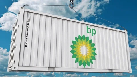 Container with BP logo. Editorial 3D ani... | Stock Video | Pond5