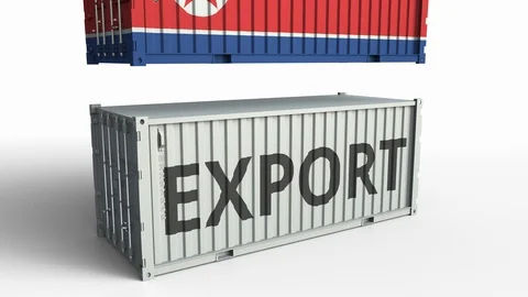 Container with EXPORT text being crashed... | Stock Video | Pond5