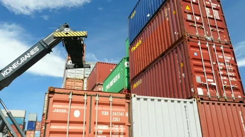 Container Freight Station Evergreen Box ... | Stock Video | Pond5