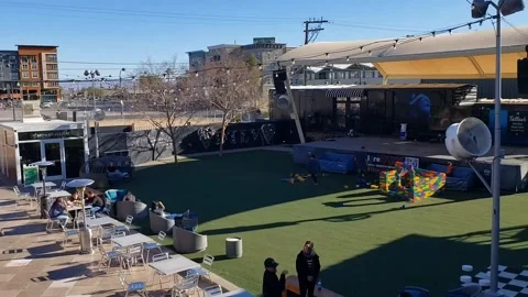 Container Park Stage second level view | Stock Video | Pond5
