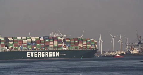 Container Ship Ever Globe en Route to Po... | Stock Video | Pond5