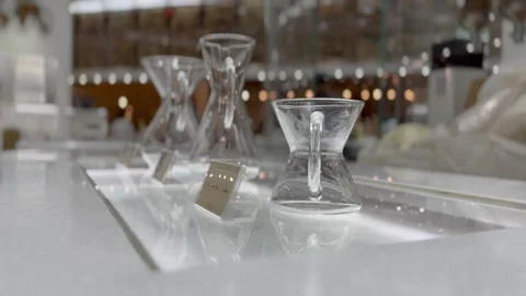 Containers for drip coffee on display fo... | Stock Video | Pond5