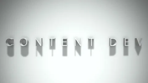 content dev 3D title animation with shad... | Stock Video | Pond5
