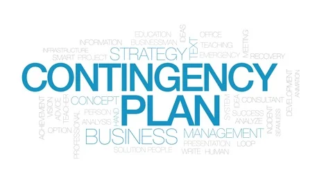 Contingency plan animated word cloud. Ki... | Stock Video | Pond5