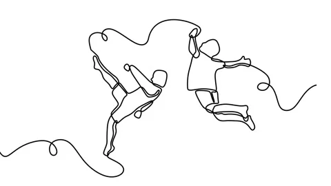 Continuous drawing line art of children ... | Stock Video | Pond5