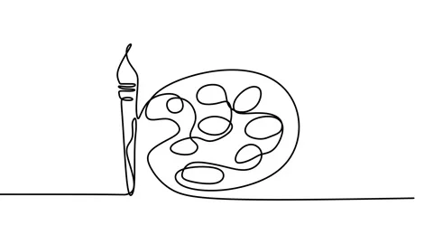 Paint Artist Logo Stock Video Footage | Royalty Free Paint Artist Logo ...