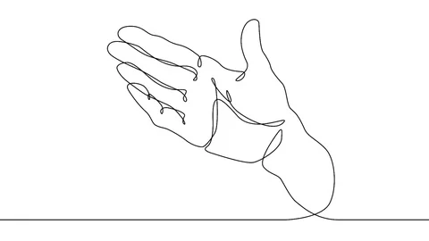 Palm Line Drawing Stock Footage ~ Royalty Free Stock Videos | Pond5