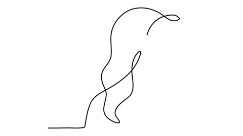 Continuous one line drawing. Abstract po... | Stock Video | Pond5