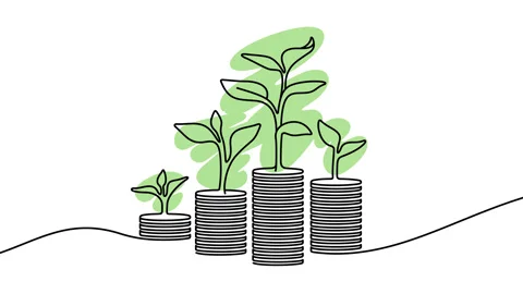 Continuous one line drawing of growing m... | Stock Video | Pond5