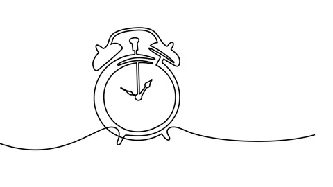 Clock Line Drawing Stock Footage ~ Royalty Free Stock Videos | Pond5