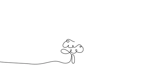 Continuous one single line of pine fir c... | Stock Video | Pond5