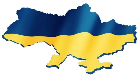 Contour map of Ukraine, Ukrainian map wi... | Stock Video | Pond5