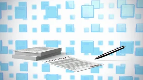Contract on animated background | Stock Video | Pond5