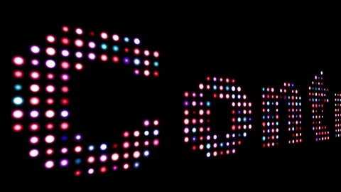Control led text over black | Stock Video | Pond5