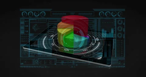 Control panel starting donut chart poppi... | Stock Video | Pond5