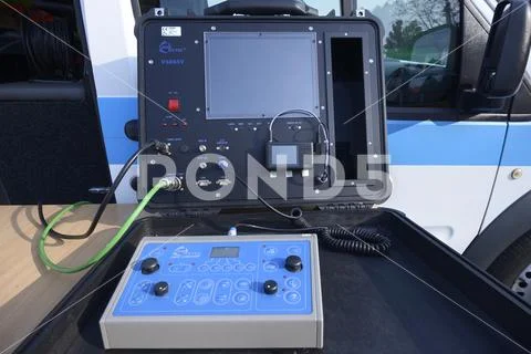 Control panel station of a mobile robot system for inspection of ...