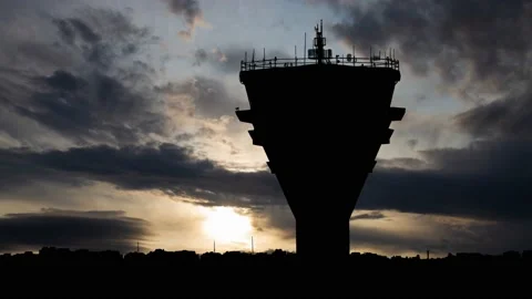 Control Tower at Sunrise, Time Lapse wit... | Stock Video | Pond5
