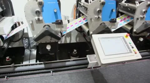 Control unit of printing conveyor, shown... | Stock Video | Pond5